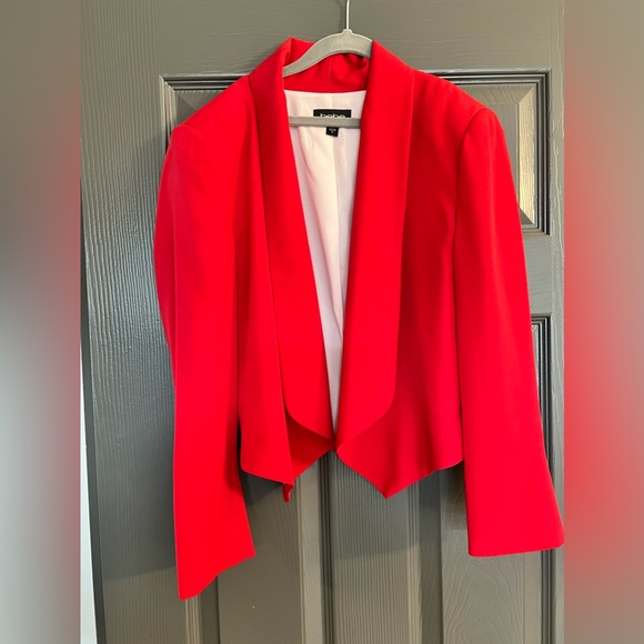 bebe | Jackets & Coats | Bebe Crop Blazer Red | Poshmark